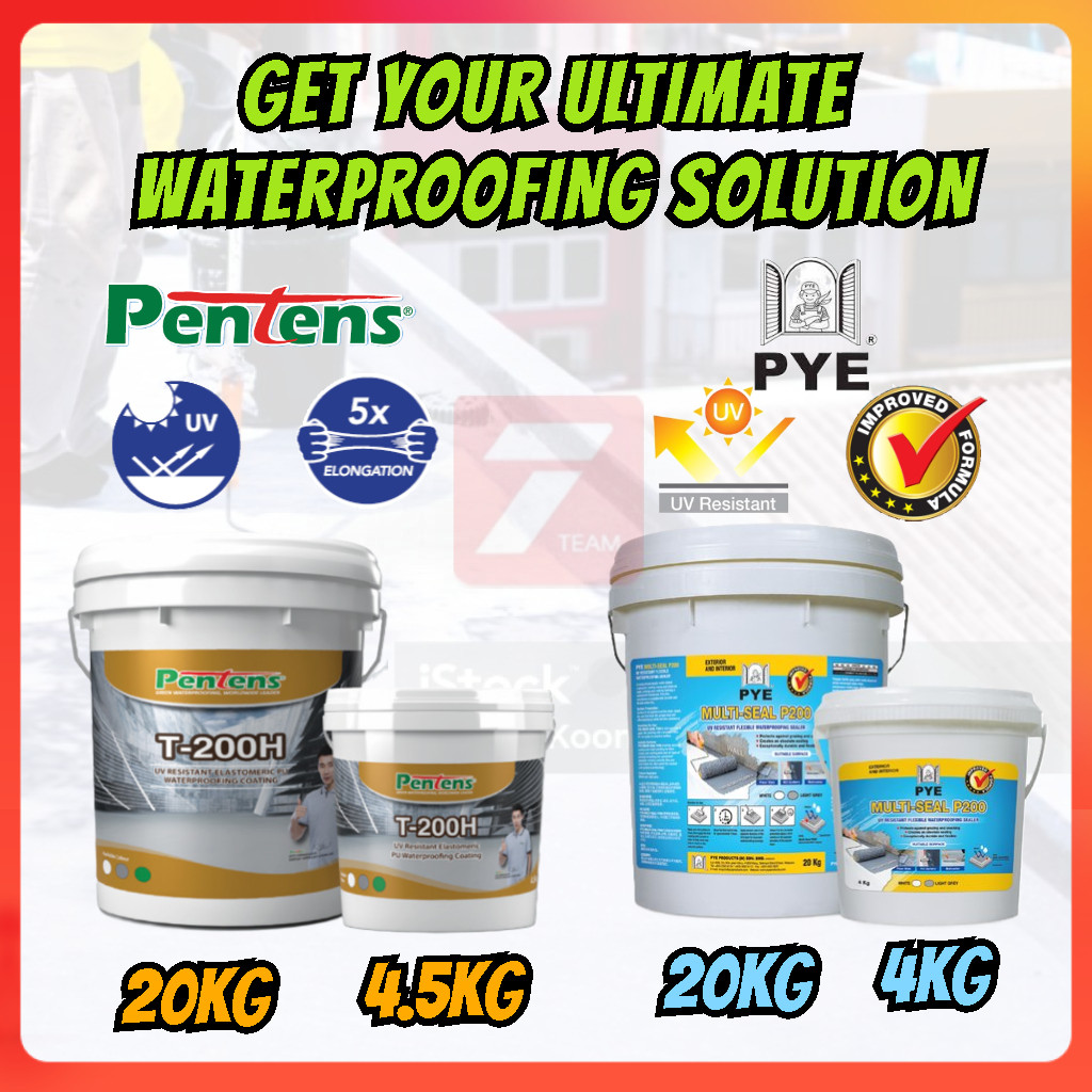4.5KG PENTENS T-200H WATER PROOFING UV RESISTANT ELASTOMERIC PU l Water ...