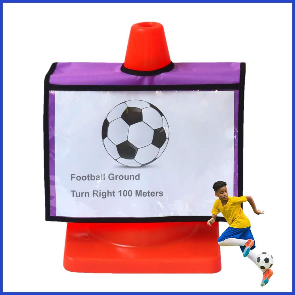 Traffic Cone Sleeve For Caution Sports Activity Warning Sign Cover PVC ...