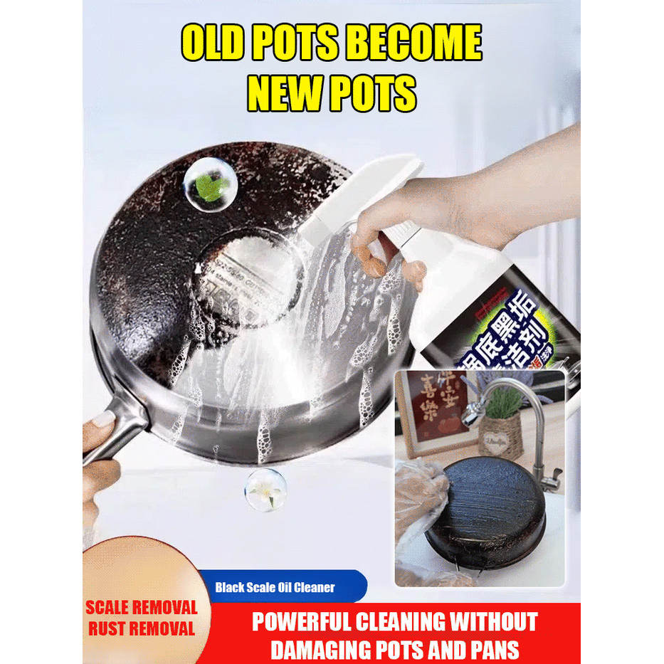 Pot Bottom Cleaner Cleaning Paste Cleaning Spray Protecting Metal ...