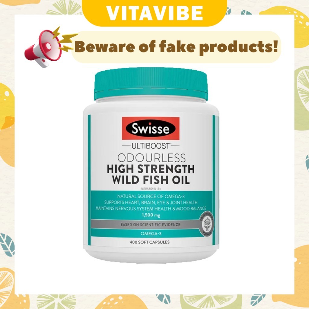 Swisse Odourless High Strength Wild Fish Oil 1500mg (400 Caps ...