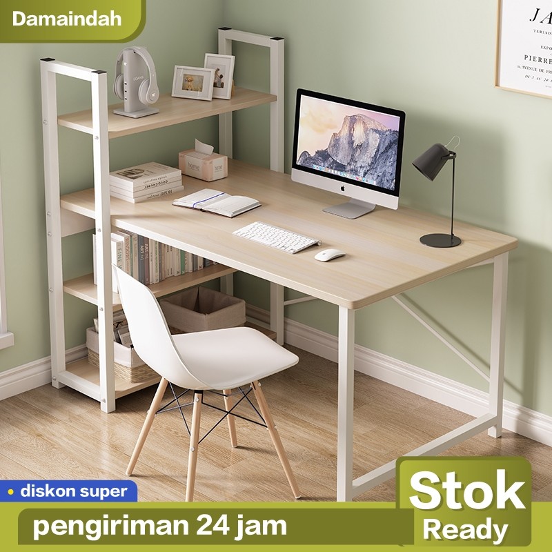 KAYU Rh67t Damaindah Wooden Study Table Chair Set/Computer Desk ...