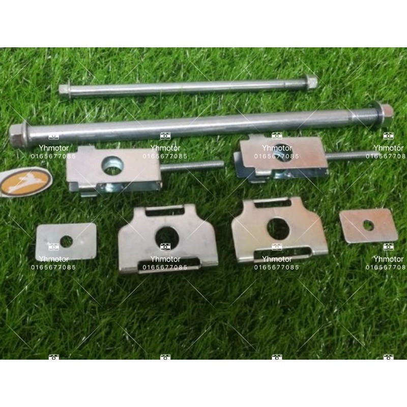 KRISS110 CHAIN adjuster full set +SHAFT depan+SHAFT belakang +skru ...