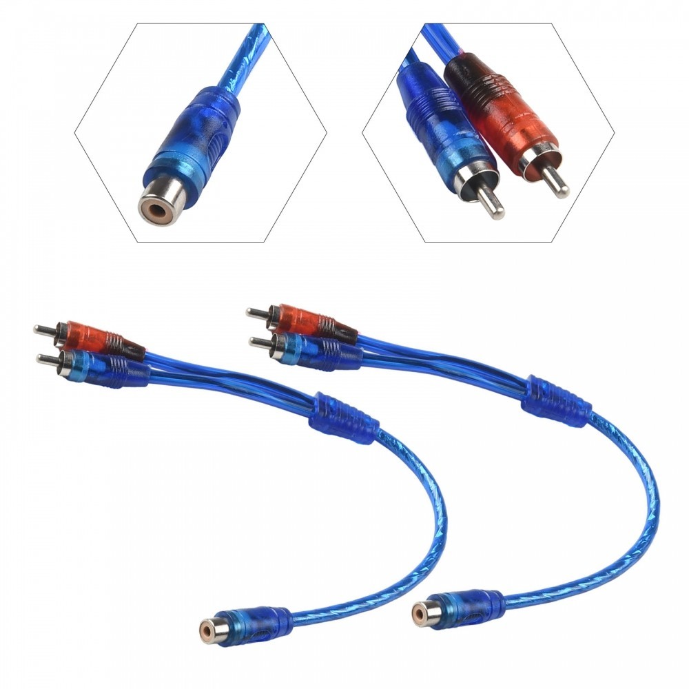 [BSL]Cable Splitter Set One Inch Adapter "y" Males Pro Rca 1 2 Female To Audio Cord | Shopee ...