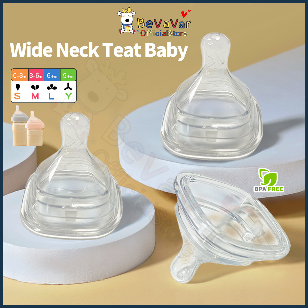 BEVAVAR Baby Hegen Pacifier Puting Susu Hegen Baby Square Nipple Wide ...