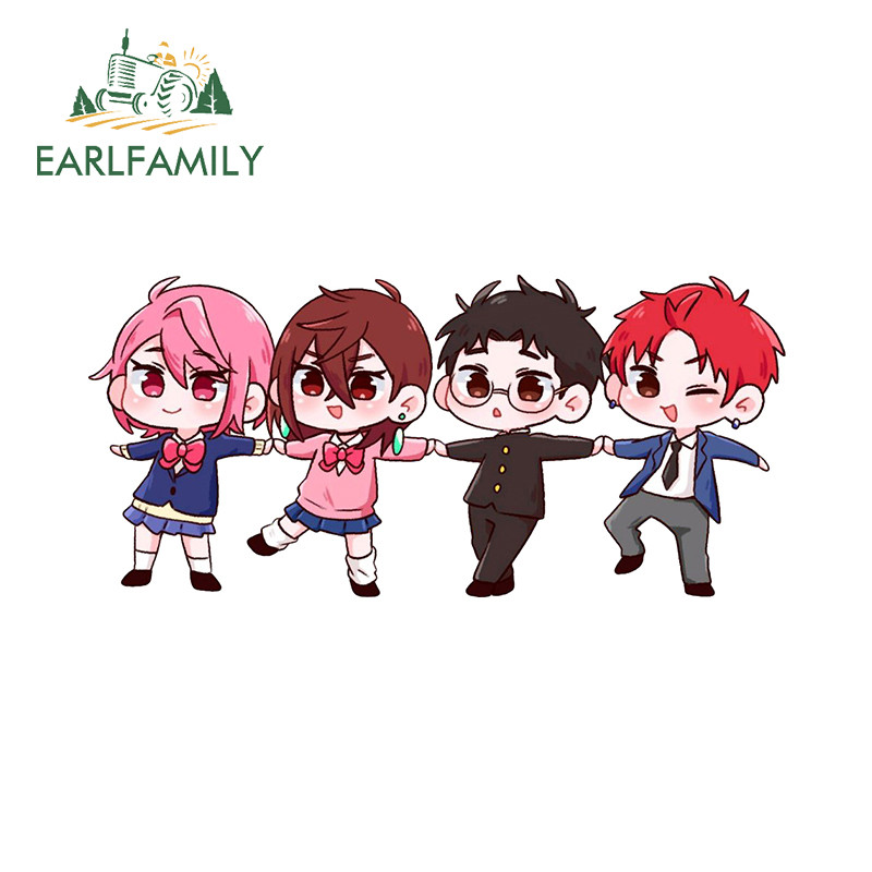 EARLFAMILY Dandadan Anime Chibi Car Stickers Fashionable Motorcycle ...