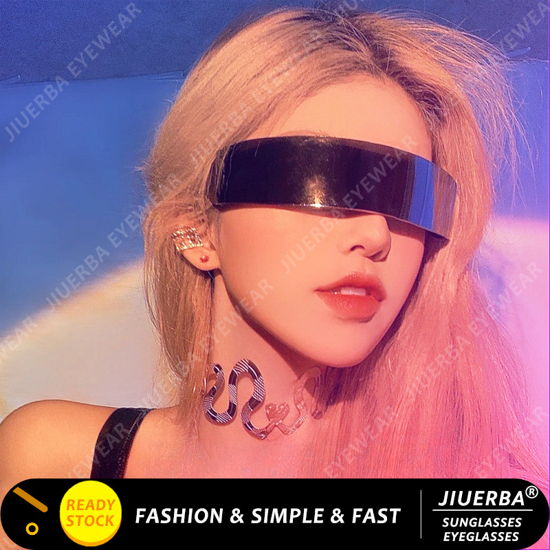 (JIUERBA) Cyberpunk Style Future Technology Sense Glasses Candy Color ...