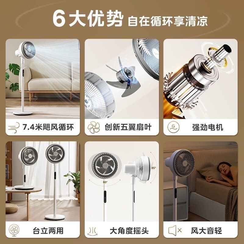 Midea Air Circulation Fan Electric Fan Floor Standing Strong Wind ...