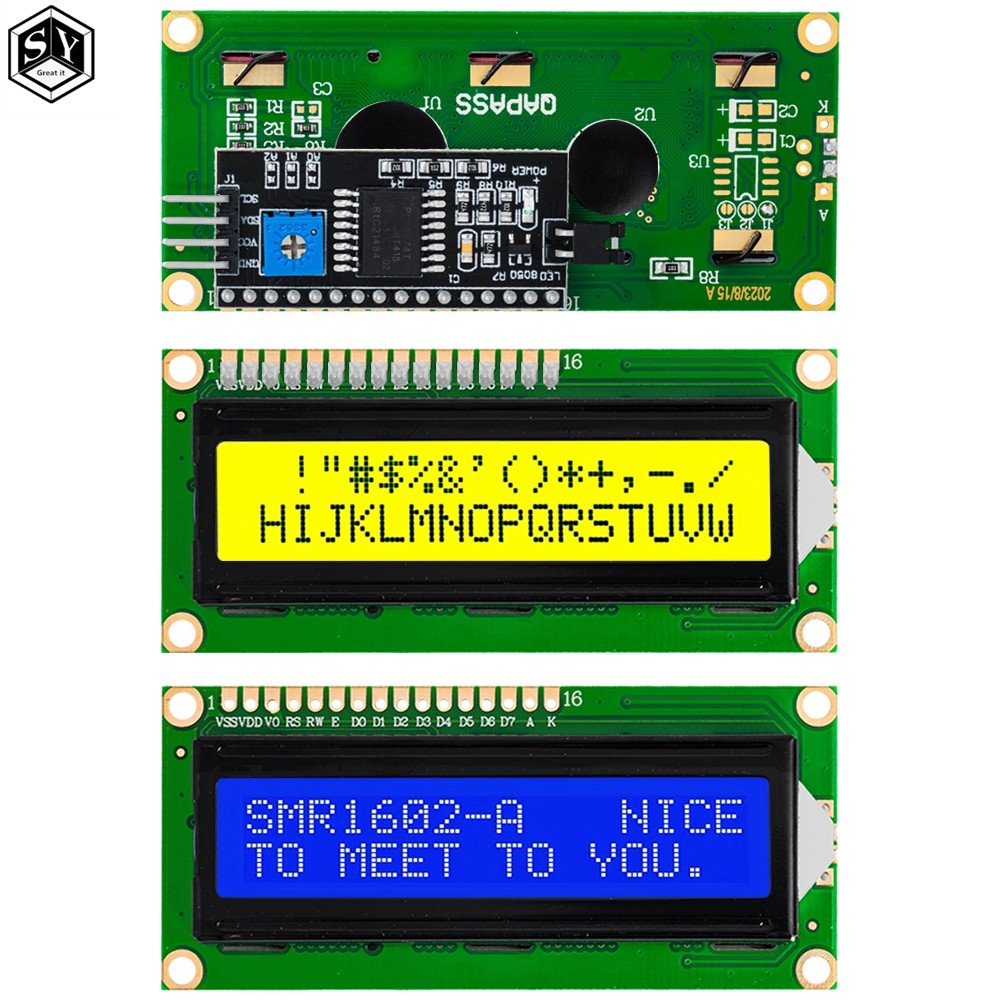 LCD1602+I2C LCD 1602 module Blue/Green screen PCF8574 IIC/I2C LCD1602 ...