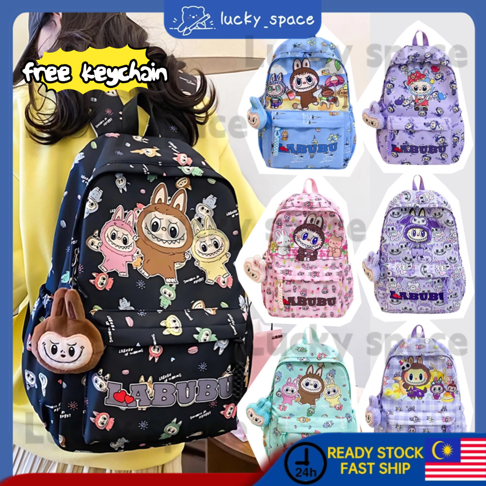 42cm Labubu Beg Sekolah Murah Budak Perempuan Labubu Bag For Girls ...