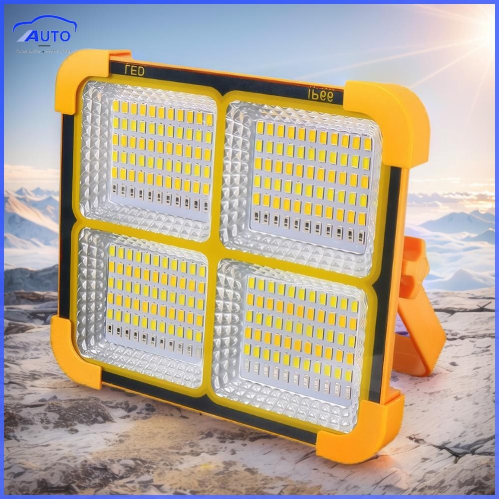 itechcool 400W LED Solar Floodlight IP66 Waterproof Searchlight USB ...
