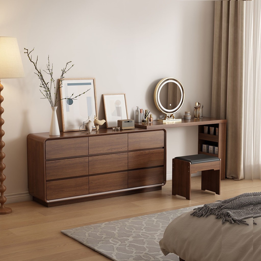 JY-8/Solid Wood Dresser Chest of Drawers Integrated Bedroom Simple ...