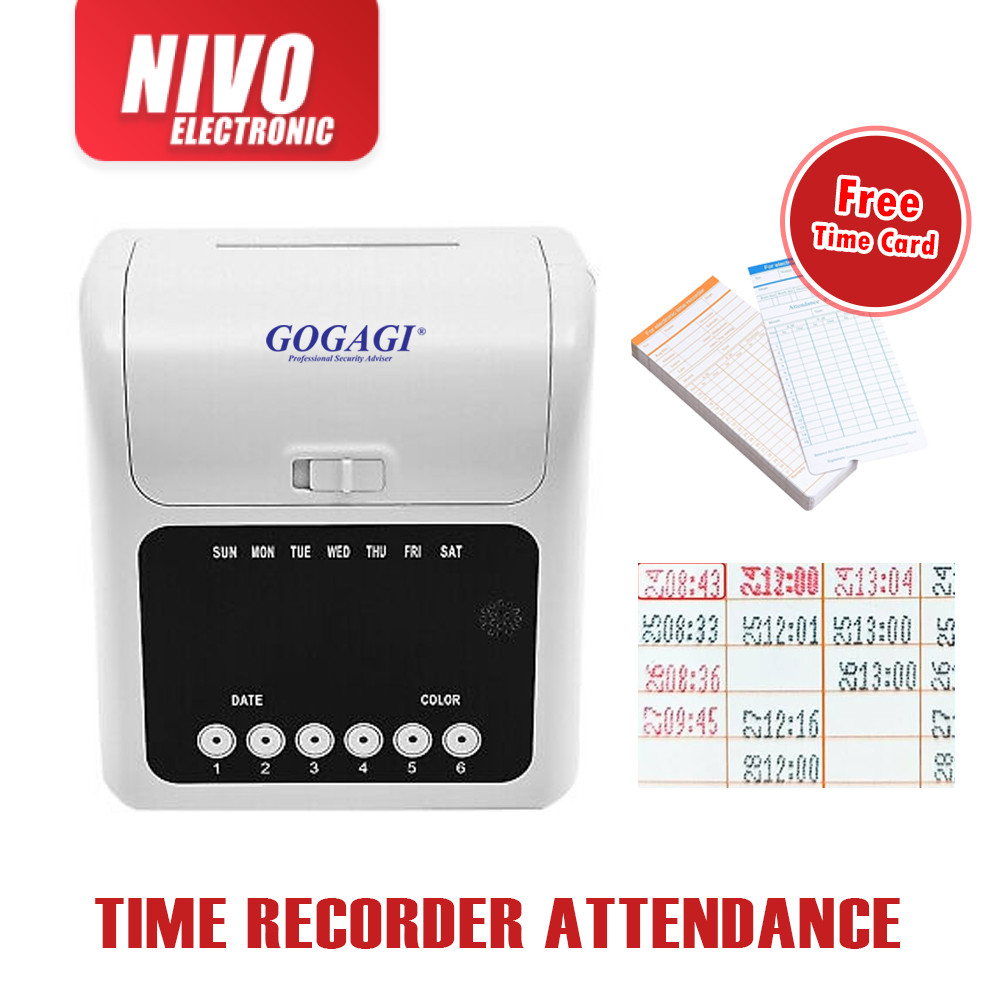 S158 DIGITAL Time Recorder Digital Punch Card Machine 打卡机 Punch Clock ...