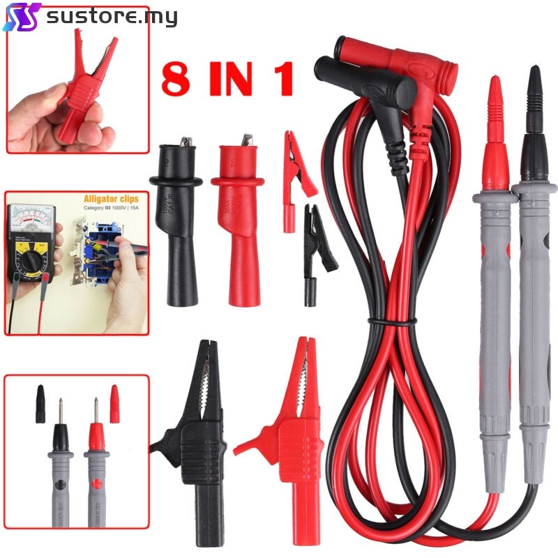 [Super] 1000V 10A Probe Test Lead Kit Alligator Clips For Clamp ...