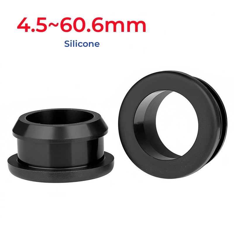 4.5~60.6mm Black Silicone Rubber Snap-on Grommet Hole Plugs Electric ...