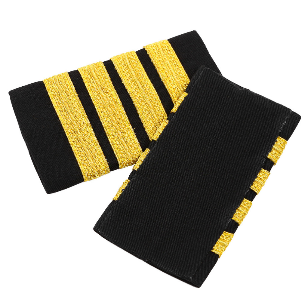 iixpin Fldy 1 Pair Clothing Decor Epaulettes Professional Pilots ...