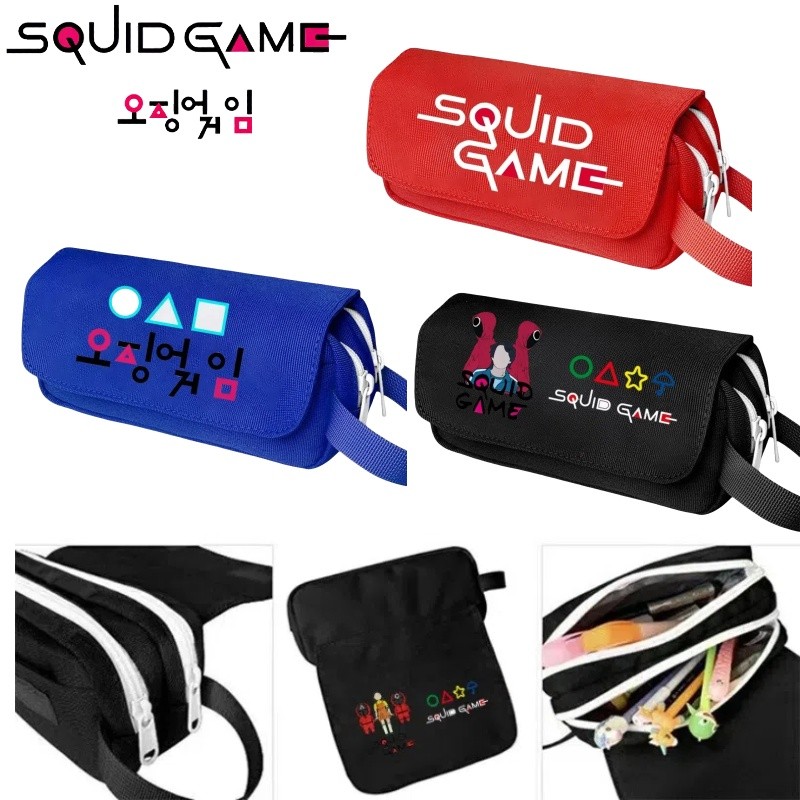 Squid Game Series Pencil Box Student Stationery Box Canvas Large ...