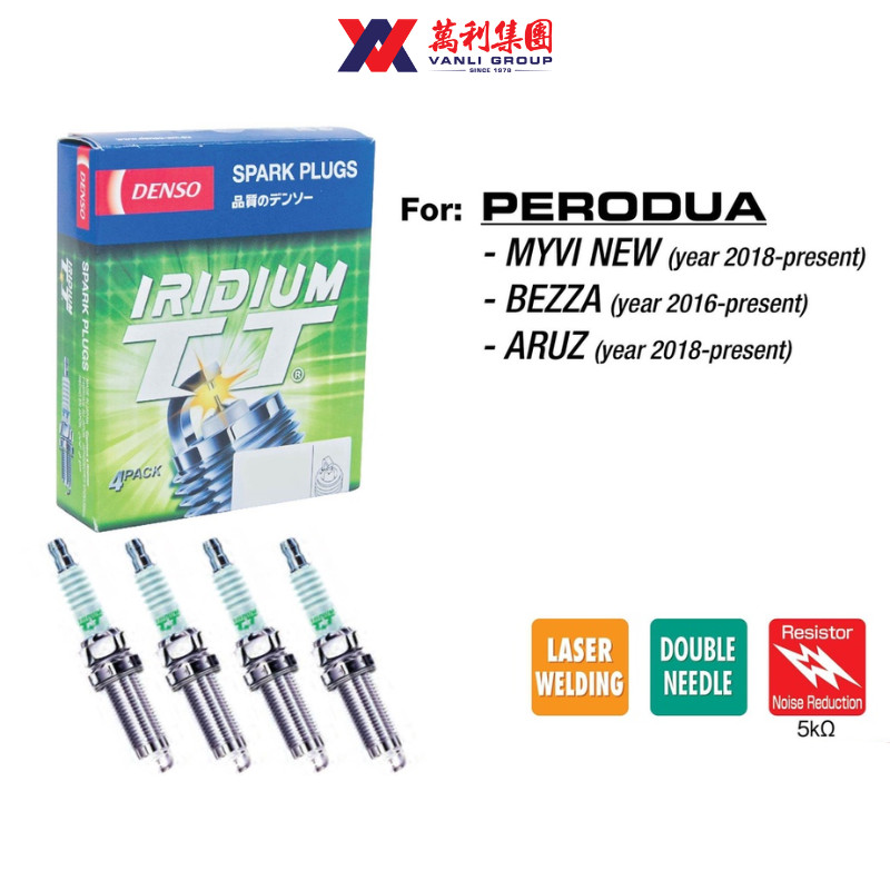 DENSO Iridium TT IXEH20TT Spark Plug For Perodua Myvi Bezza Aruz ...