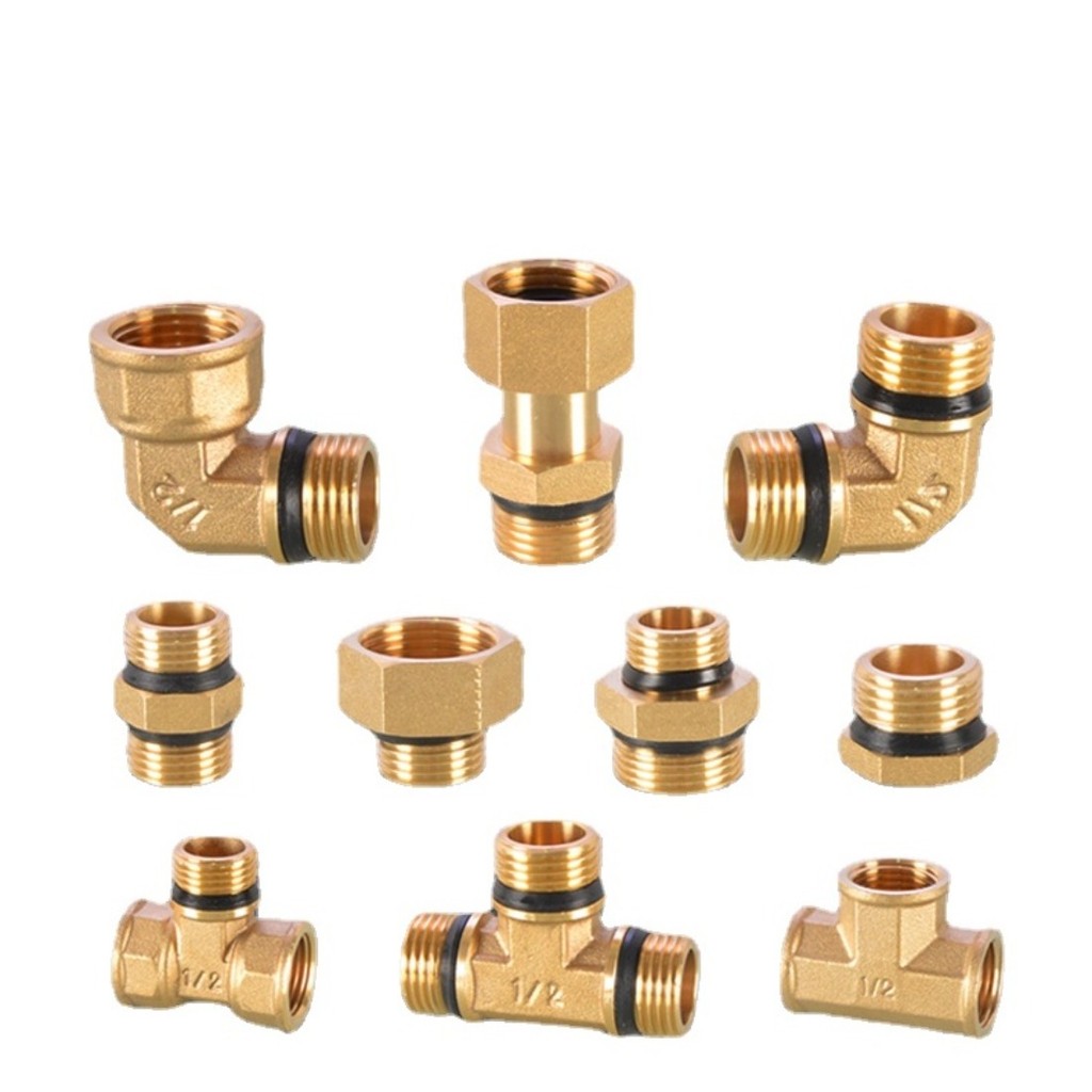 20mm Reinforced All Copper Inner Outer Wire Joint 1/2 Tee Elbow Direct Plug DN15 with Sealing ...