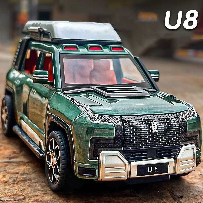 Perfect 1:24 BYD Yangwang U8 SUV Metal Alloy Toys Car Model Diecast ...