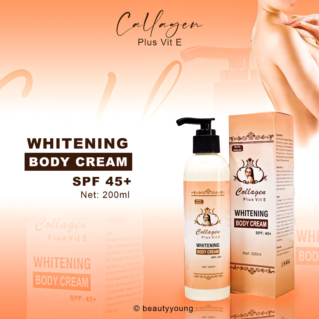 %Original Collagen Plus Vit-E Whitening Body Cream Spf15+++ 200ml ...
