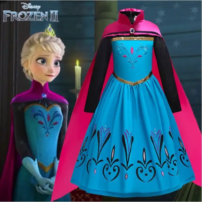 Kids Girls Frozen Dresses Ice Queen Princess Dress For Girl 3-8 Years ...