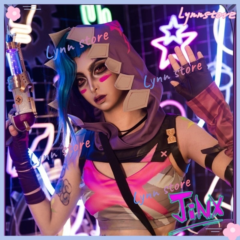 Jinx Arcane Cosplay Costume Arcane Fractured Jinx Roleplay Outfits ...