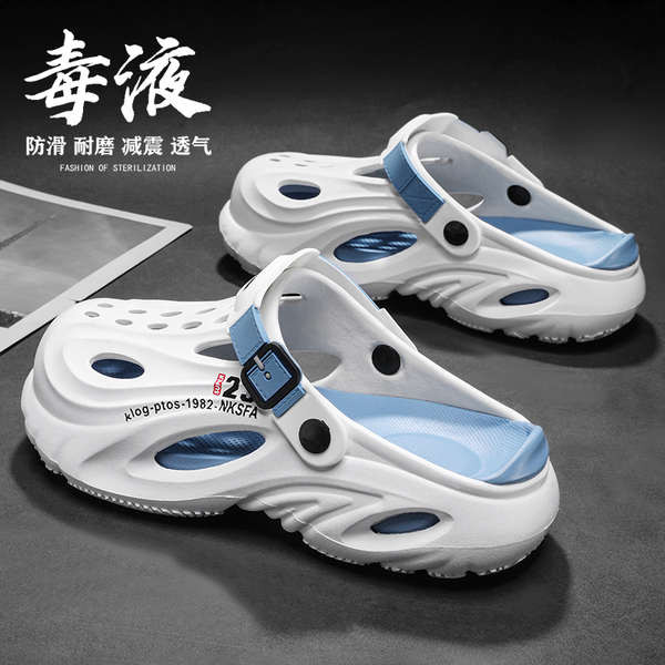 crocs men kasut sandal lelaki Kasut lubang, sukan tapak tebal musim ...