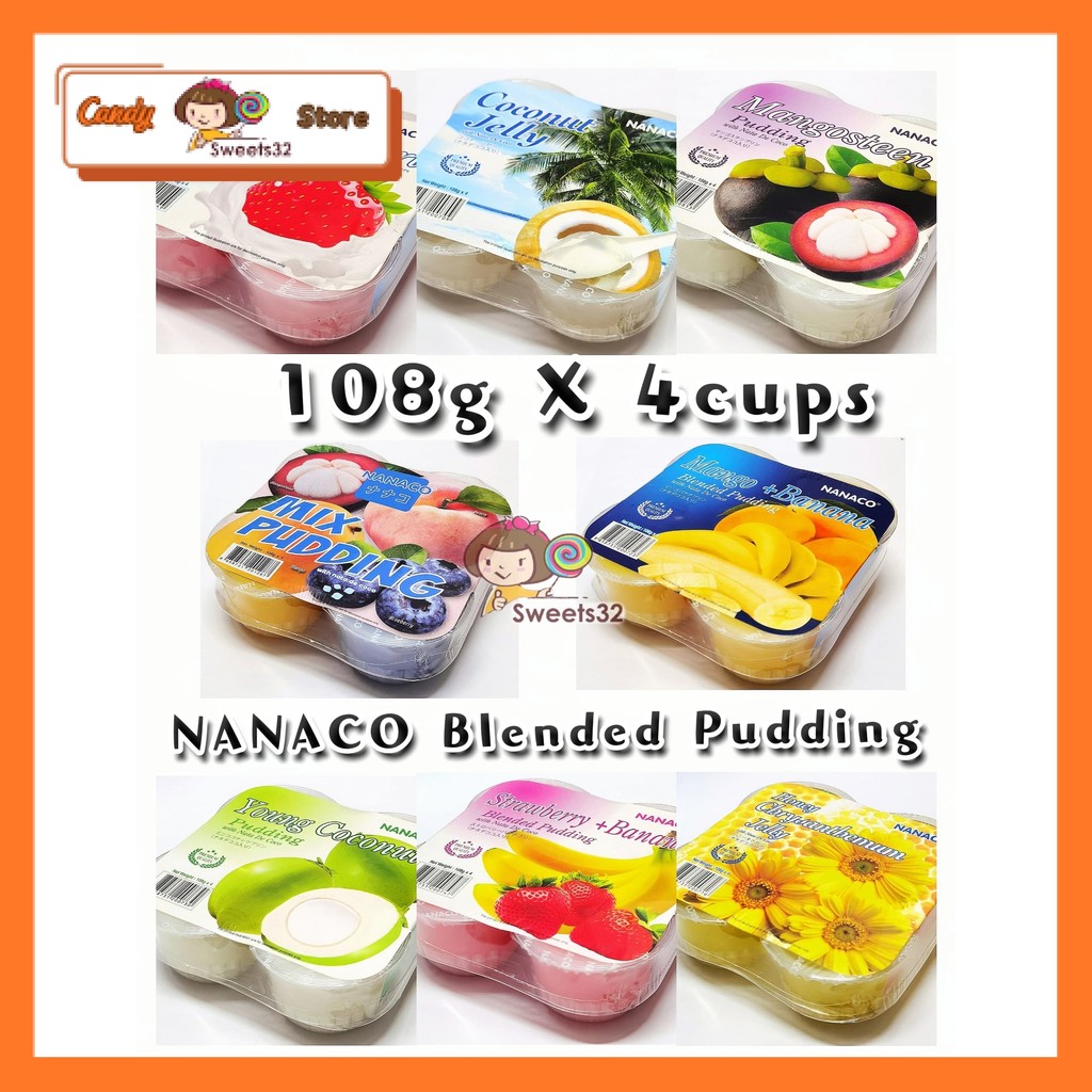 NANACO Premium Pudding with Nata De Coco (108g x 4's) *No Preservative HALAL | Shopee Malaysia