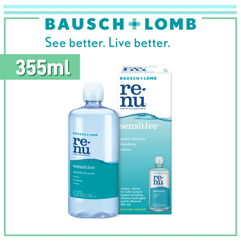 Bausch & Lomb Renu Sensitive Multi Purpose Solution For Contact Lenses ...