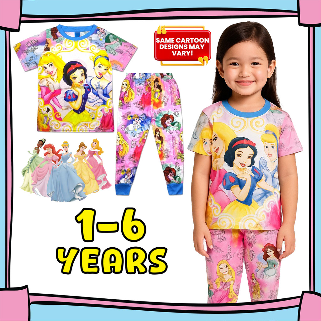Girl Full Print DSNY PRINCESS Microfiber Pajamas-Random Color Kids (1 ...