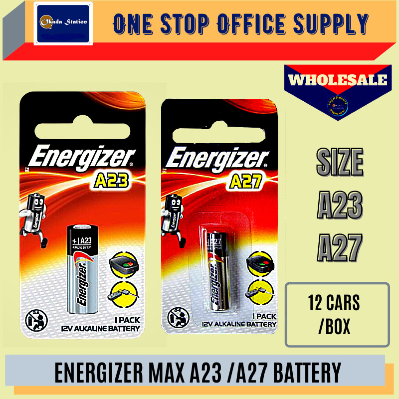 Energizer A23 A27 Battery for Car Remote Gate Door 12V (1 Pcs) / Bateri ...