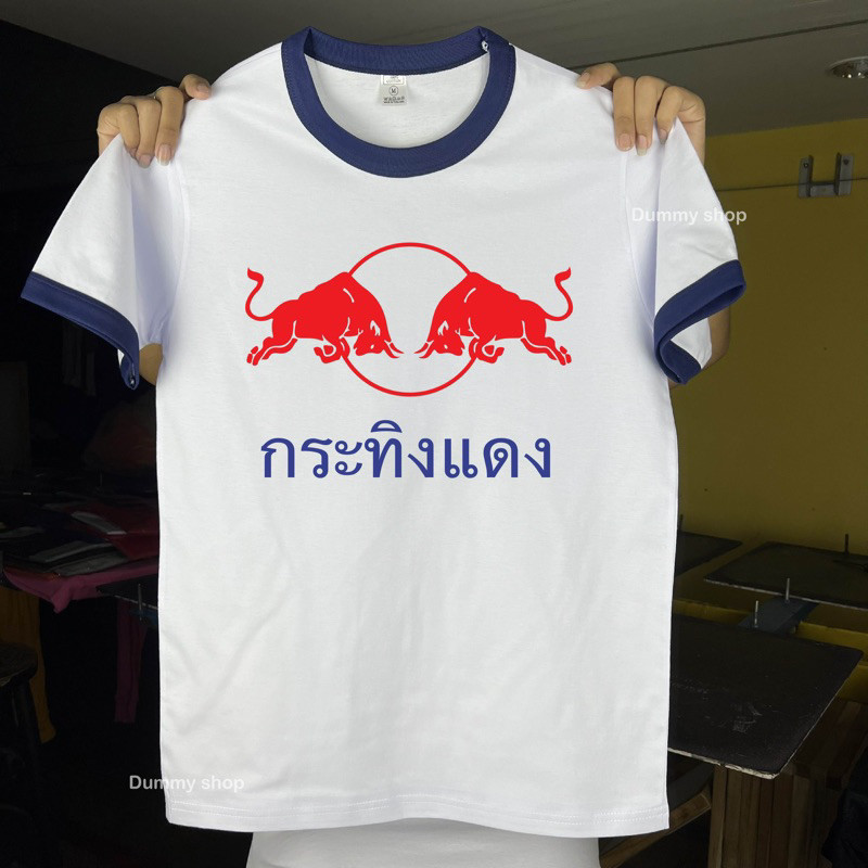 90s short -sleeved T -shirt with red bull pattern | Shopee Malaysia