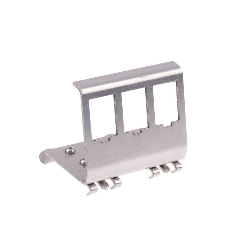 MyriadU RJ45 3Ports DIN Rail Keystone Adapter Jack Holder Network Pass ...