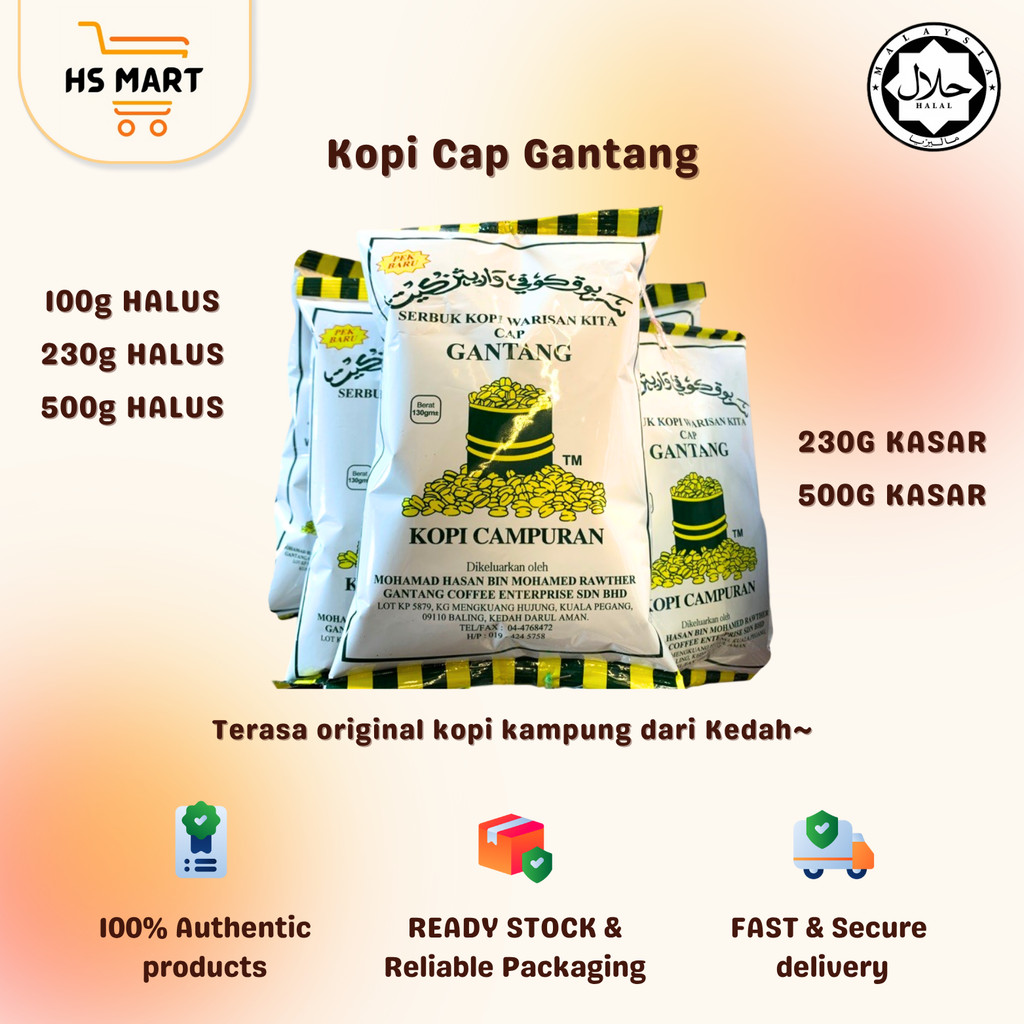 PALING MURAH BORONG • Kopi Cap Gantang 130g 280g 500G HALUS DAN KASAR ...