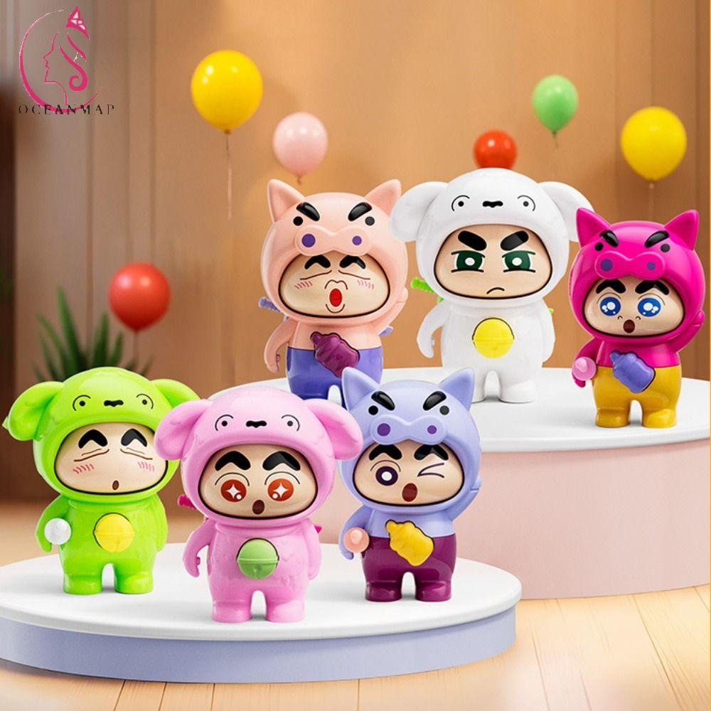 OCEANMAP Crayon Shin-chan Face Changing Doll, With Keychain Plastics ...