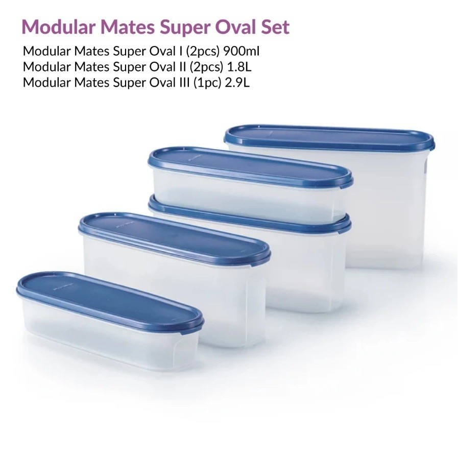 Tupperware MM Super Oval Set (FULL SET : 5 pcs) | Shopee Malaysia