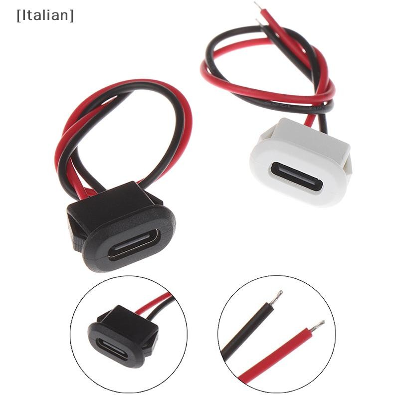 Italian 2Pin USB-C TypeC Waterproof USB Connector Direct Compression ...