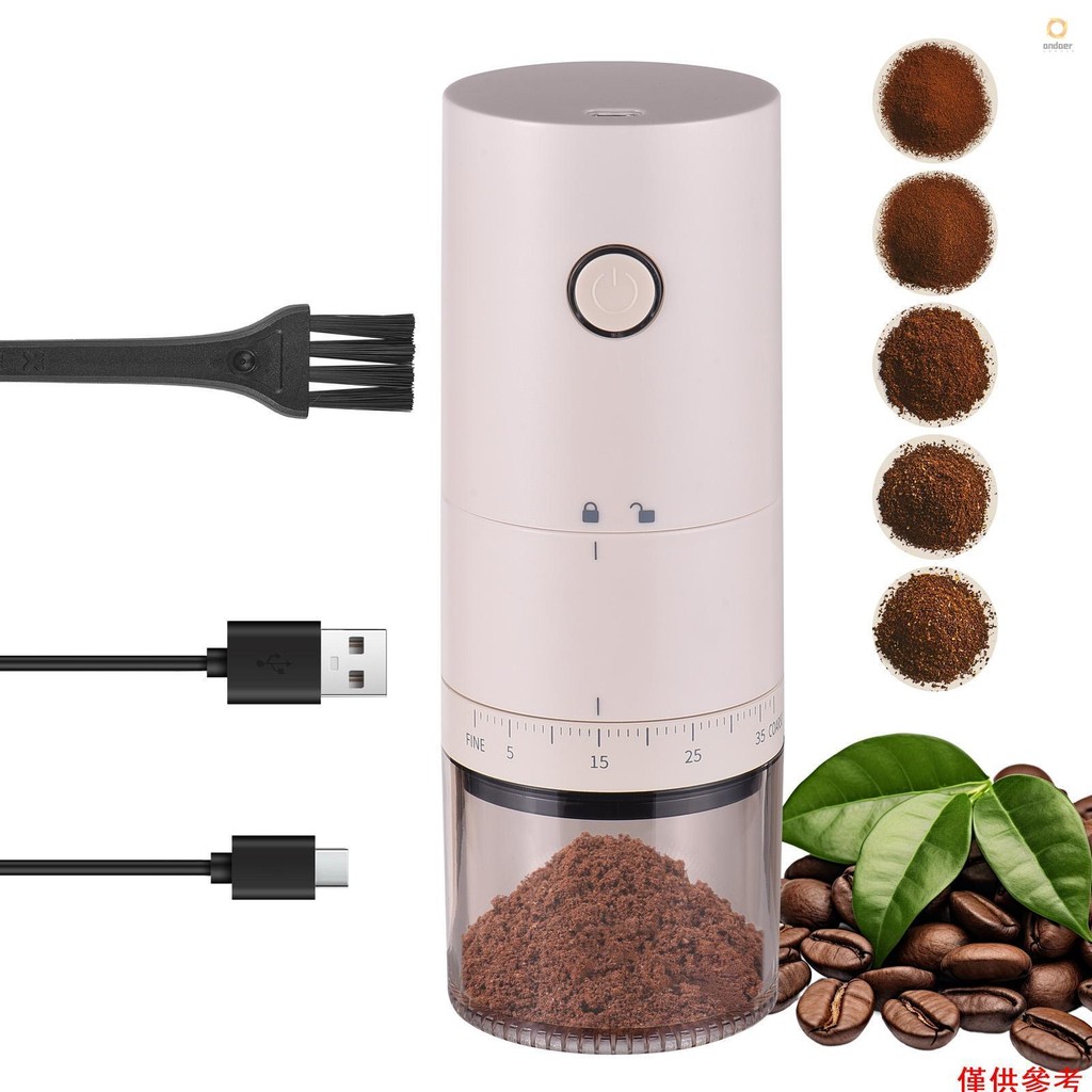 Ado)Portable Coffee Bean Grinder with 38 Grinding Setting Indicator ...