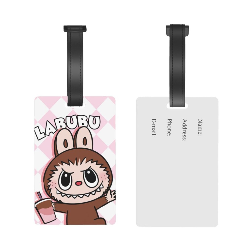 Labubu Luggage Tags Assorted Travel Suitcase Labels Business ID Card ...
