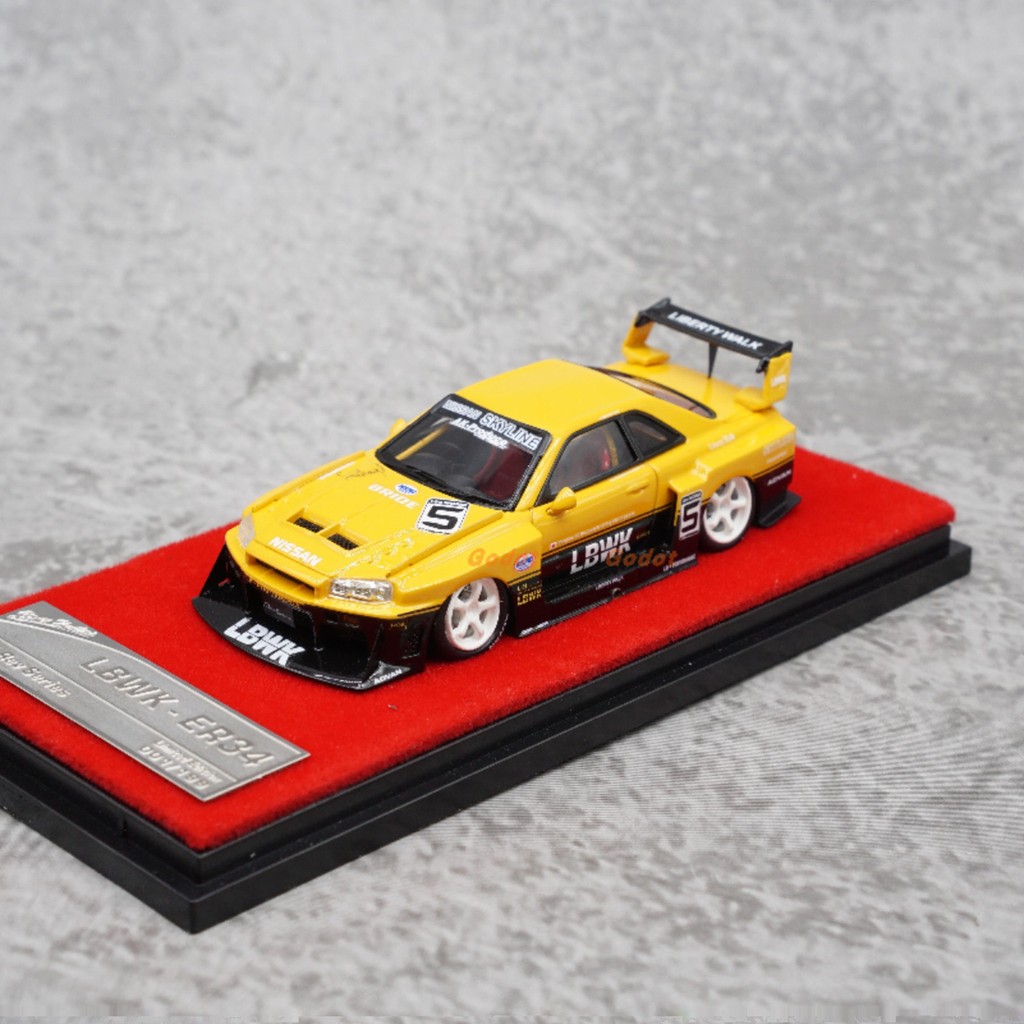 Stance SH 1: 64 Resin Model Car Nissan R34 gtr LB Modified Car ...