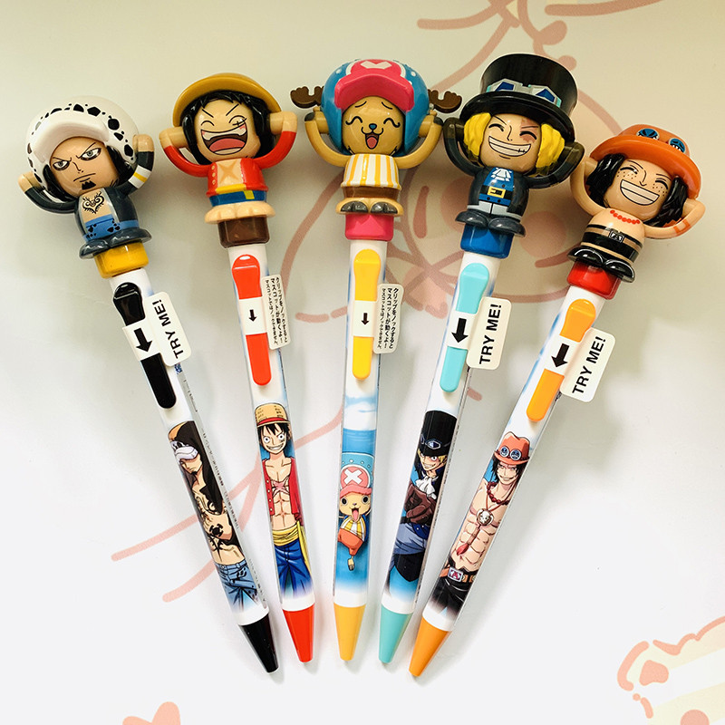 Japan Fun Disney Face-Changing Ballpoint Pen One Piece One Piece Luffy Limited Press Ballpoint ...