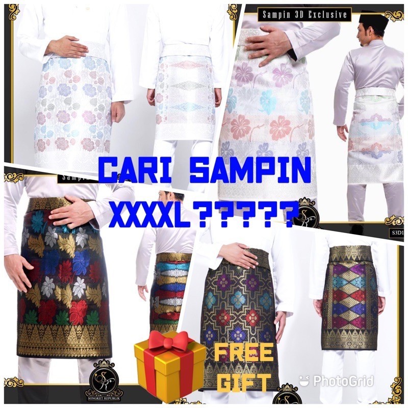 Songket Republik Sampin Tenun 3d Exclusive Samping Lelaki Sampin Asli ...