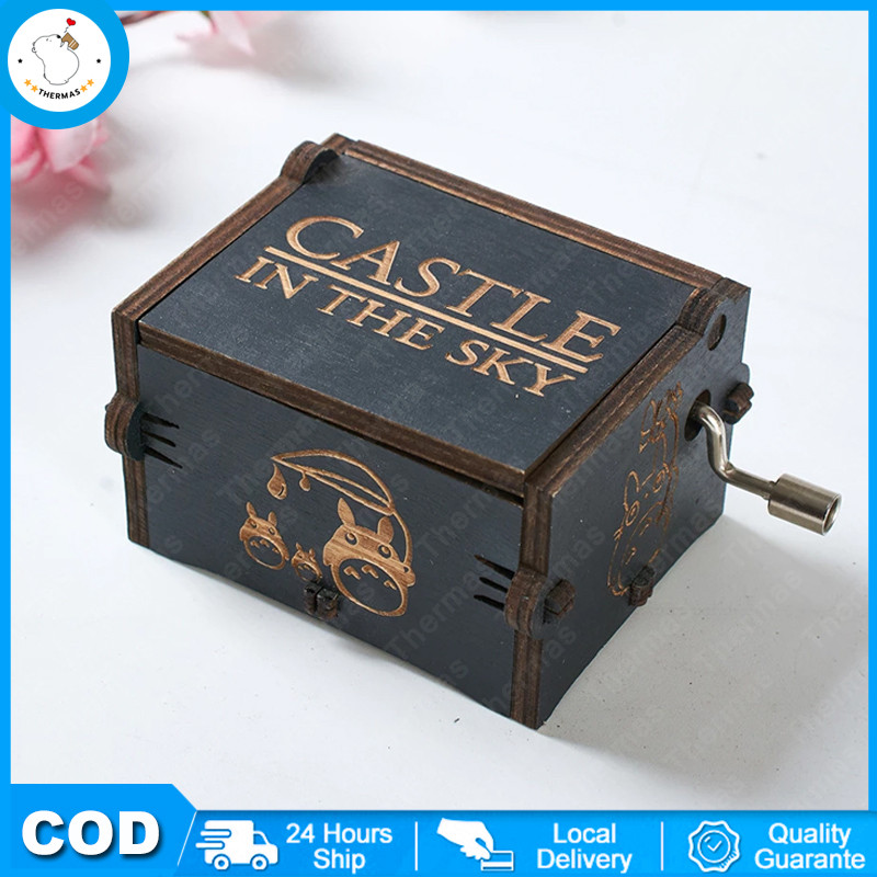 KAYU Thermas Wooden Music Box Vintage Manual Rotating Wooden Music Box ...