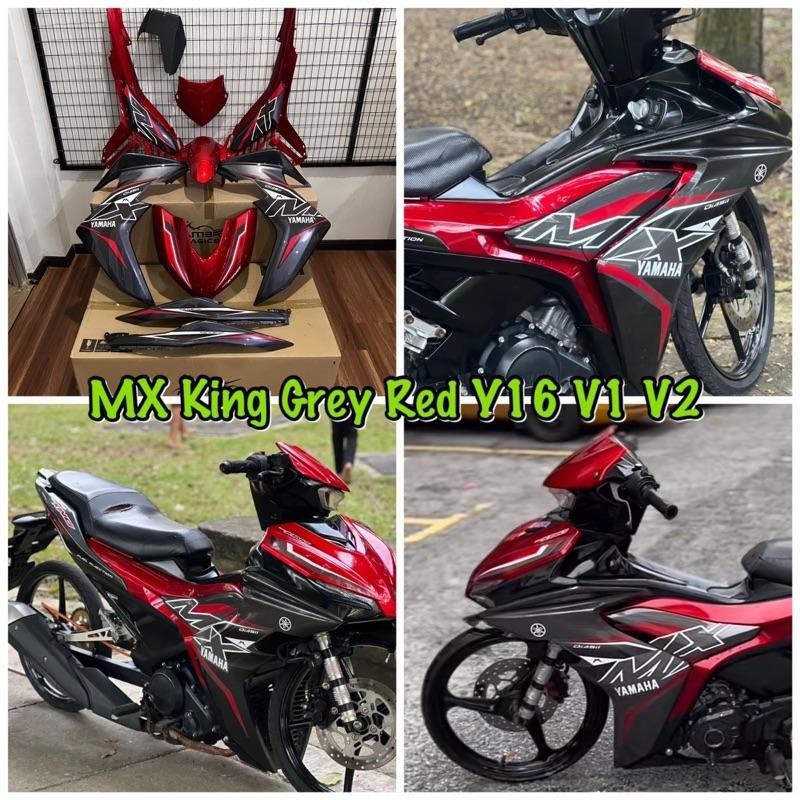 COVERSET MX KING GREY RED Y16ZR V1 Y16ZR ABS V2 Cover Set Mx king Grey ...
