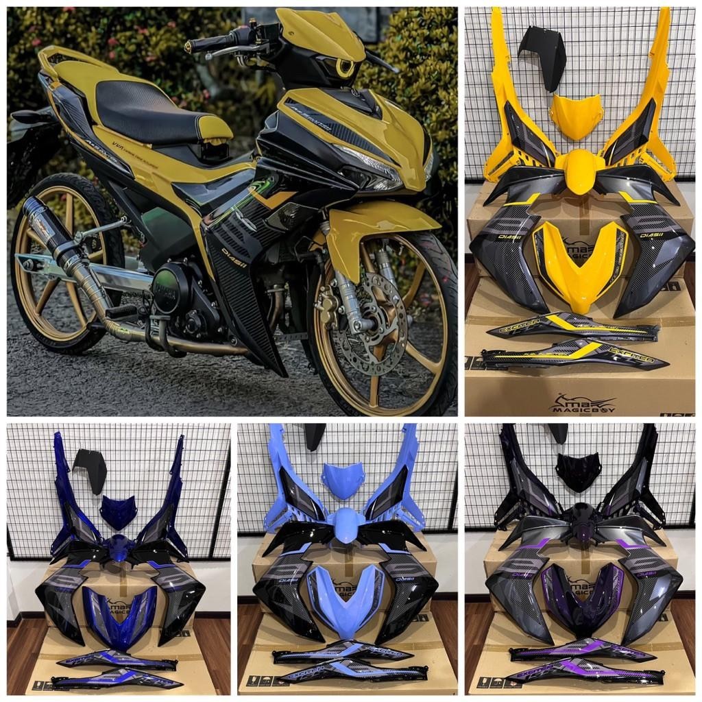 COVERSET Y16 V1 Y16 ABS V2 EXCITER RC MERAH HITAM COVER SET TAMPAL SIAP ...