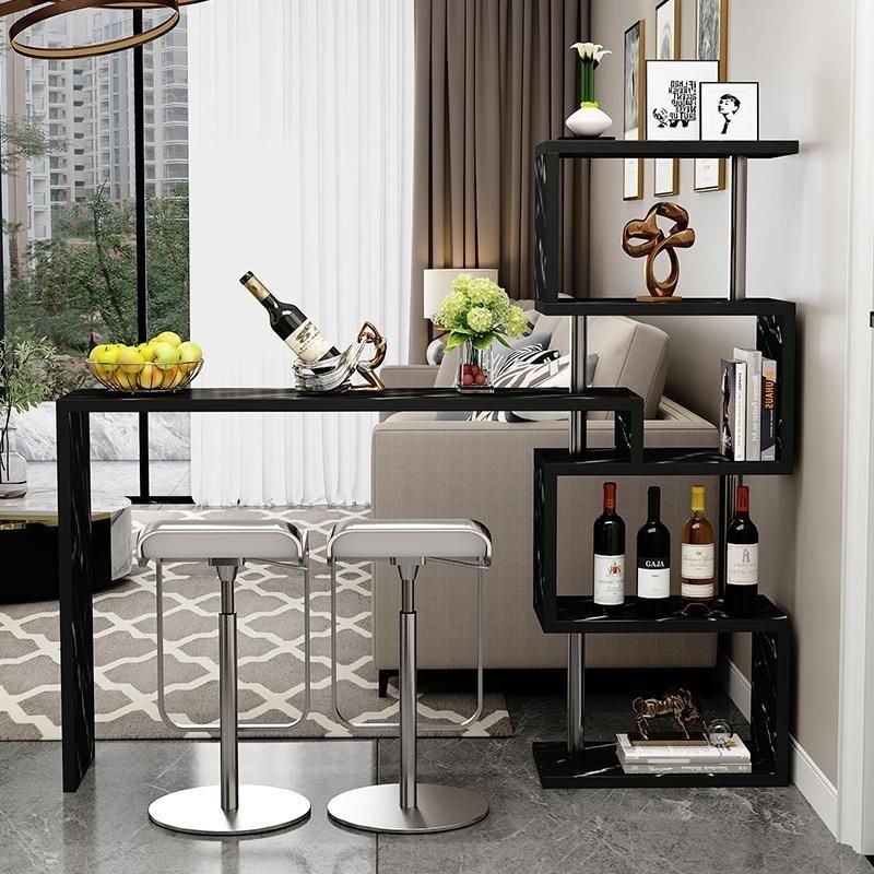 Simple Home Bar Table Small Bar Table Against The Wall Living Room ...