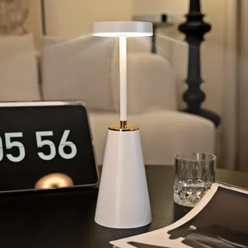Bedside Reading Table Lamp, Dimmable Cordless Touch Table Lamp, Usb ...