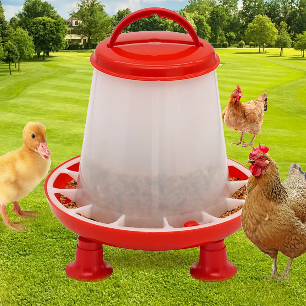 1Pc 1.5kg/3L Automatic Chicken Feeder Bucket Drinker Bucket With Leg ...