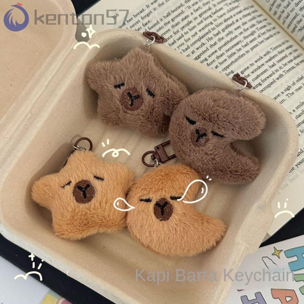 KENTON Capybara Plush Keychain, Soft Cartoon Capibara Doll Plush ...
