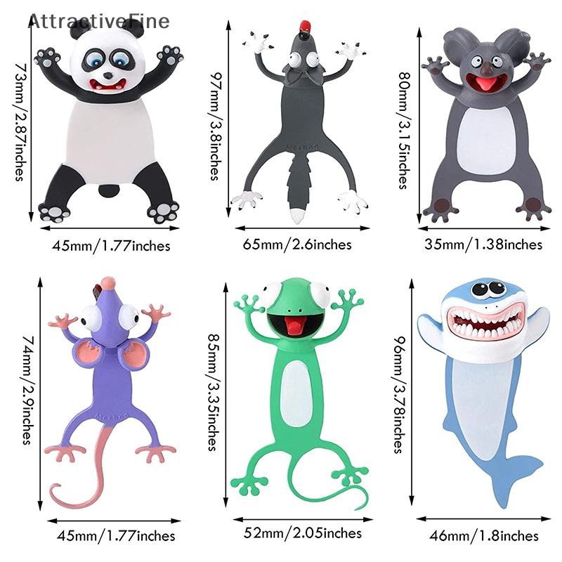 [AttractiveFine] 3D Cartoon Animal Bookmarks Wacky Bookmark Cute Funny ...